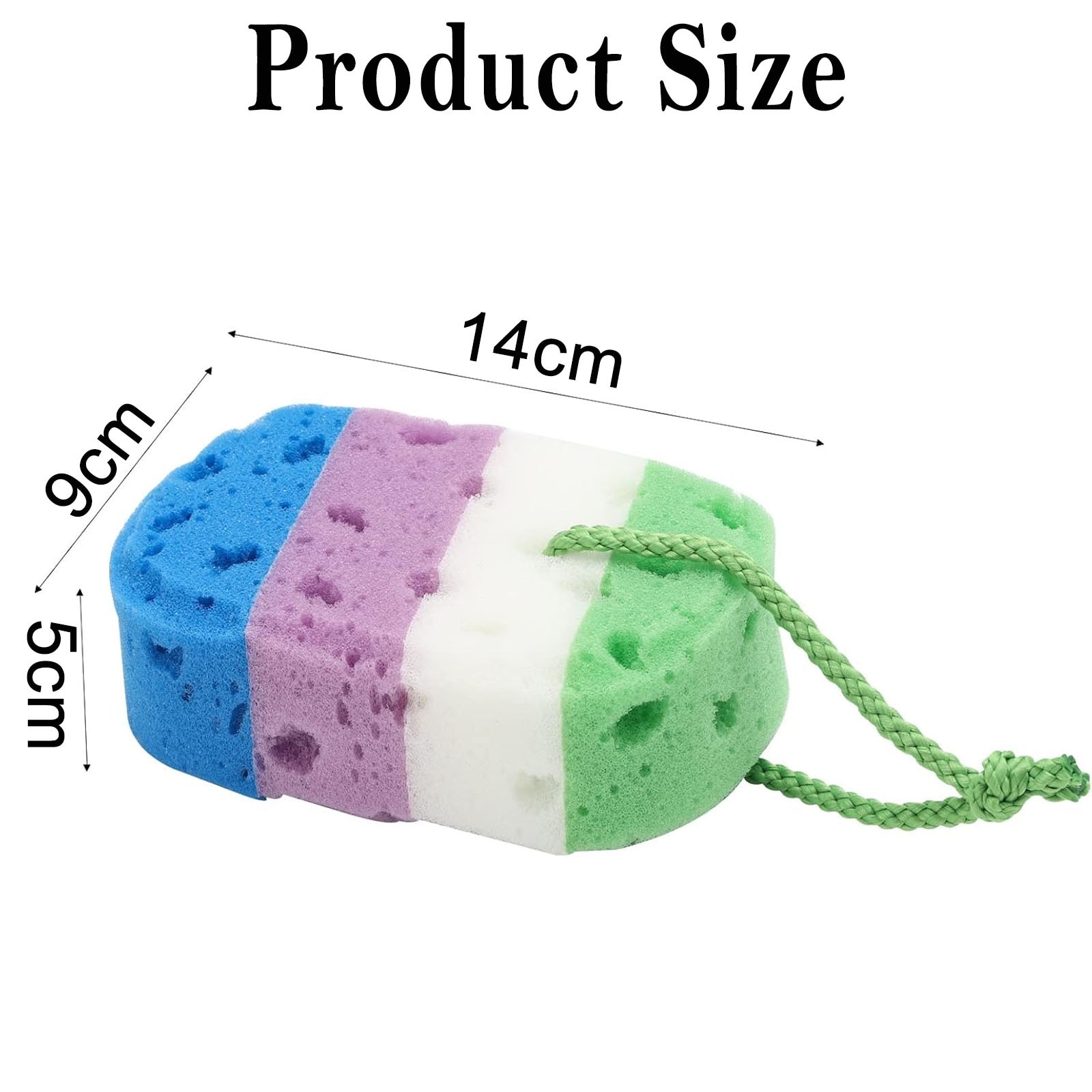 Burete de baie pentru masaj, Hggzeg, Set 3 burete de baie exfoliant ...