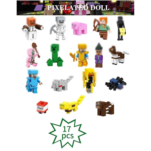 Set 17 figurine Minecraft, figurina Tarta Minecraft, figurine de ...