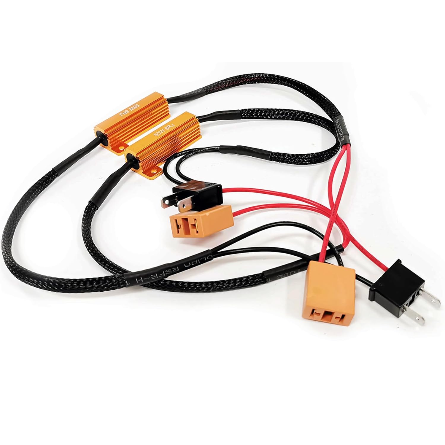 Set 2 Anulatoare eroare bec ars, 50W, 8 ohm, anti-flicker, pentru Led ...