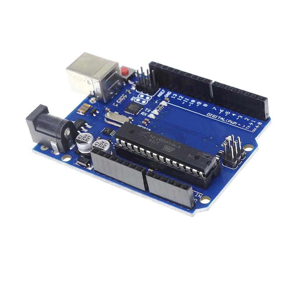 Placa de dezvoltare compatibila Mega Arduino, Uno R3, Cu Atmega16U2, USB, OUYLAF, Albastru - eMAG.ro