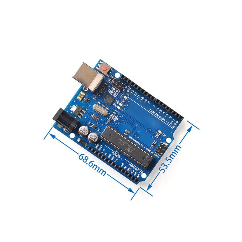 Placa de dezvoltare compatibila Mega Arduino, Uno R3, Cu Atmega16U2, USB, OUYLAF, Albastru - eMAG.ro