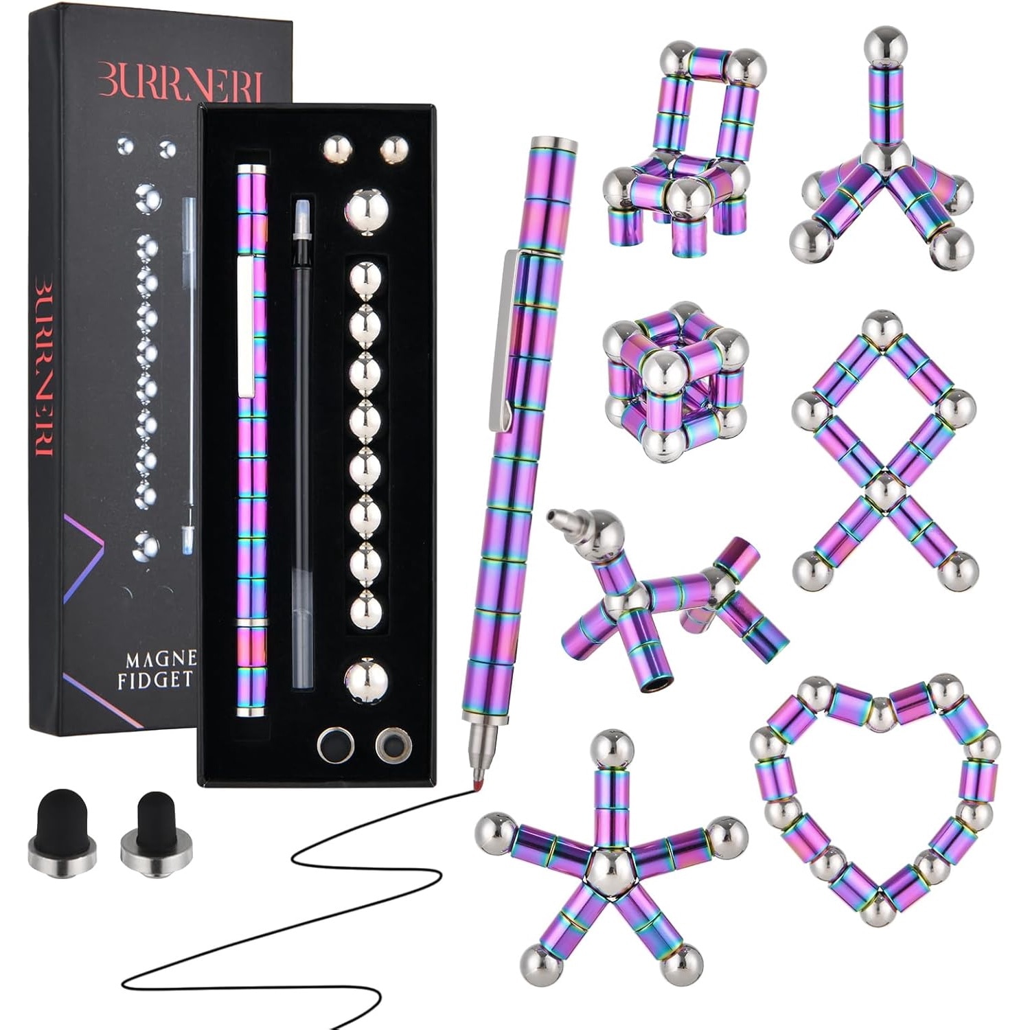 Pen Fidget-Pen magnetic de decompresie cu magneti Fidgets Stylus-Cel ...