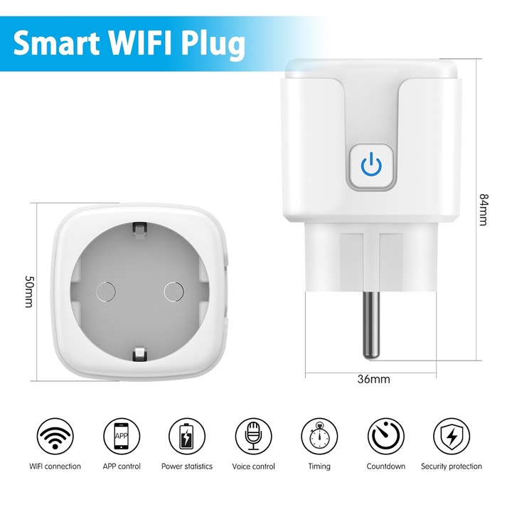 Priza inteligenta wireless cu contorizare si monitorizare consum ...