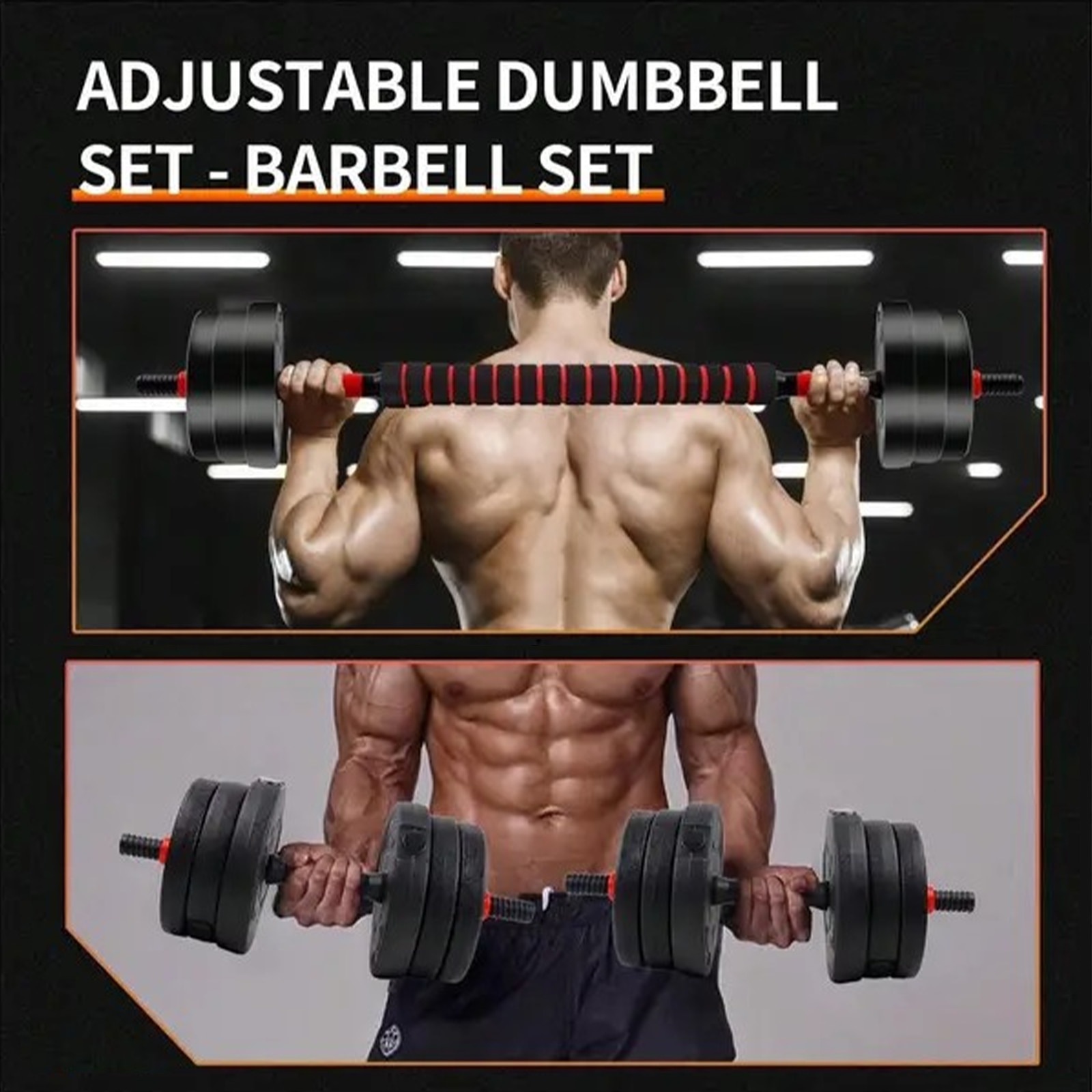 Set gantere reglabile DDCAQIOUA® Haltere reglabile 30 kg - eMAG.ro