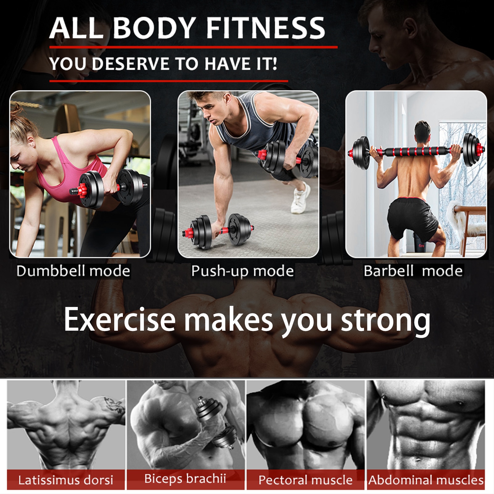 Set gantere reglabile DDCAQIOUA® Haltere reglabile 30 kg - eMAG.ro