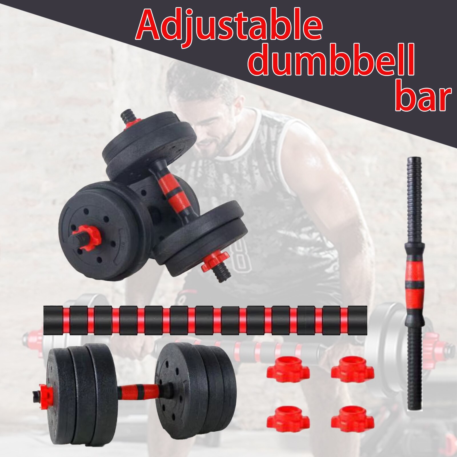 Set gantere reglabile DDCAQIOUA® Haltere reglabile 20 kg - eMAG.ro