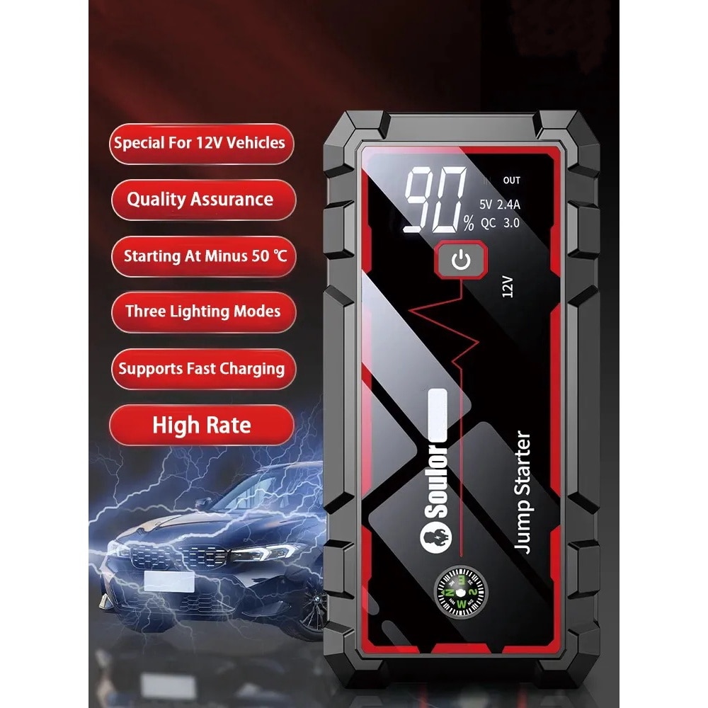 Starter auto GOSTOCK® pentru motor benzina/diese, 12V, 28800mAh, 3 ...