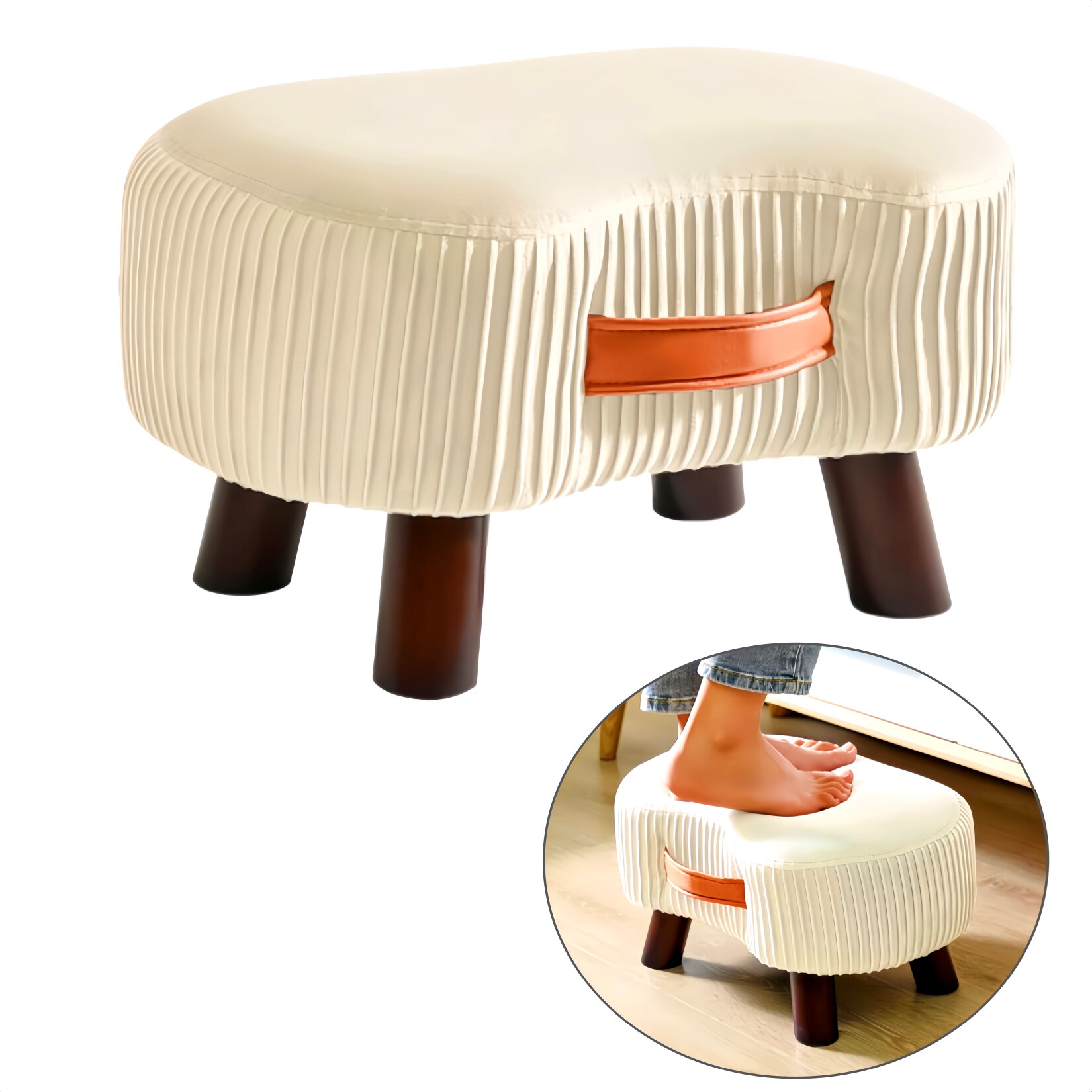 Taburet, Wacorresi, Taburet piele de caprioara decorativ cu Picioare ...