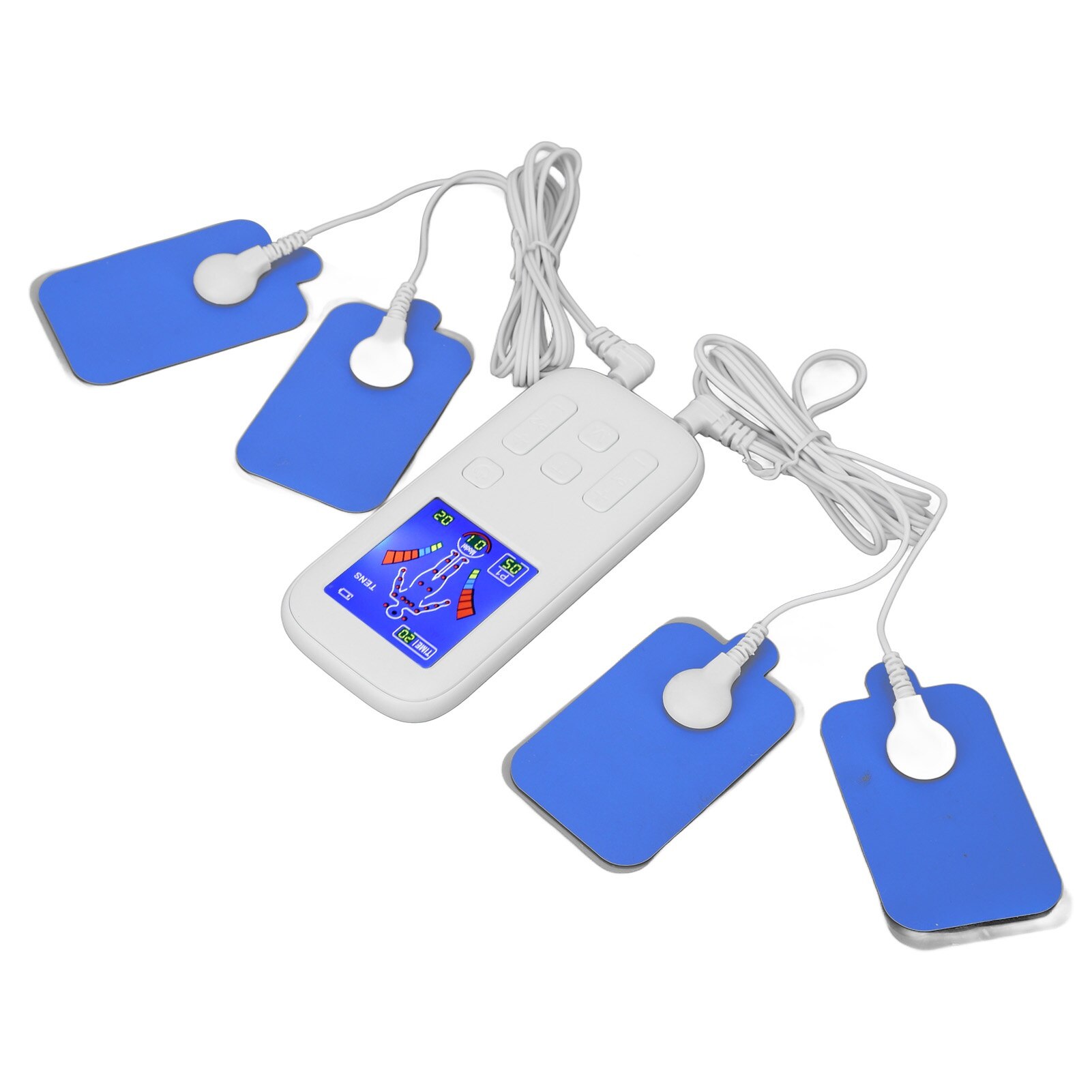 Aparat de masaj electronic profesional cu pulsuri Dual Channel TENS EMS ...