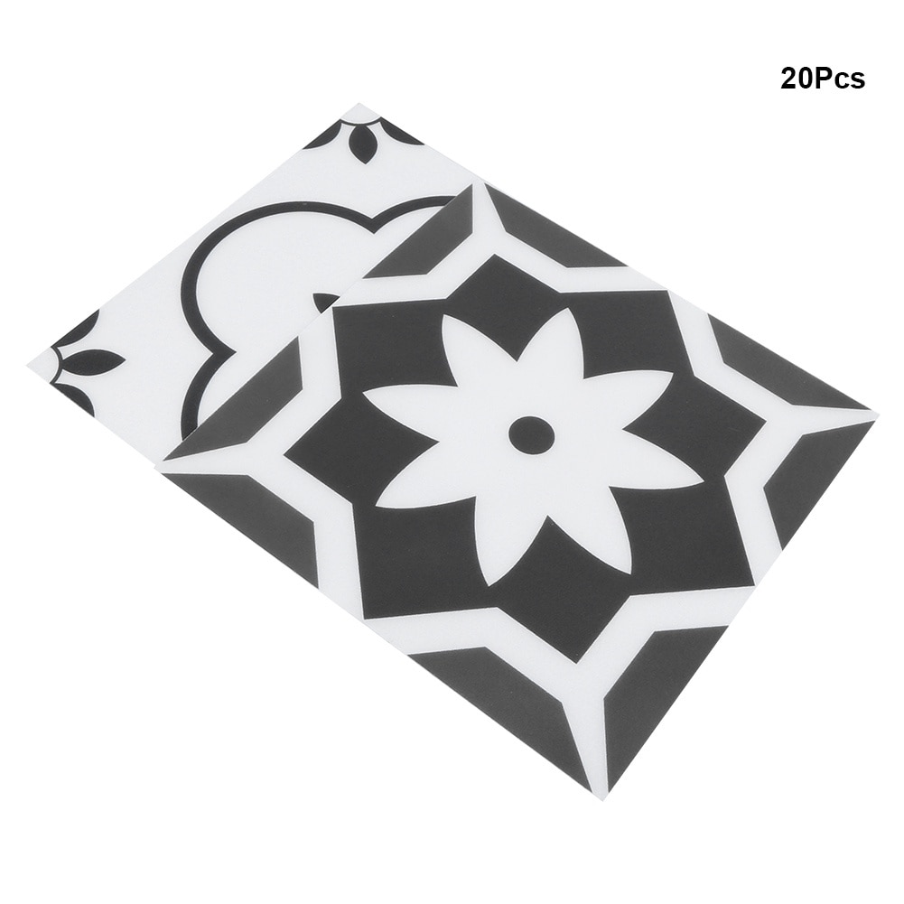 Set 20 Stickere Decorative Autocolante pentru Podea si Perete, 20x20cm ...