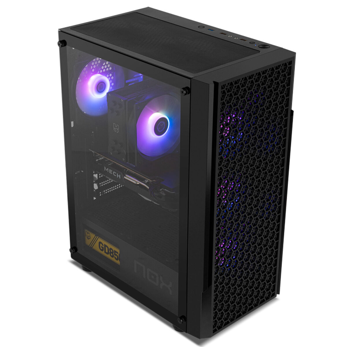 ATX Semi-tower Case, Nox, INFINITY BETA Airflow ARGB, 21 см, 7 слота за ...