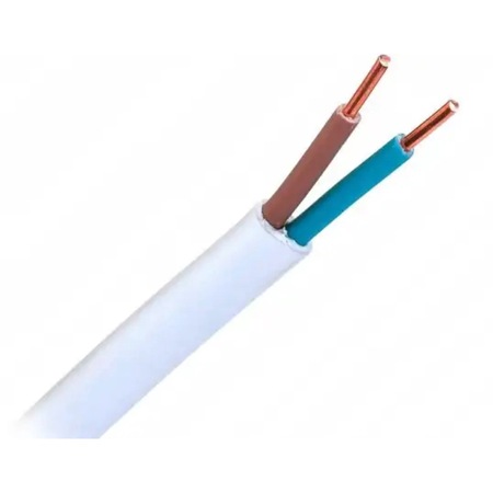 Cablu cu doua fire YDYP, Pod, Cupru, Alb, Plat, PPV-MB1, Cu, 2x4mm2 ...