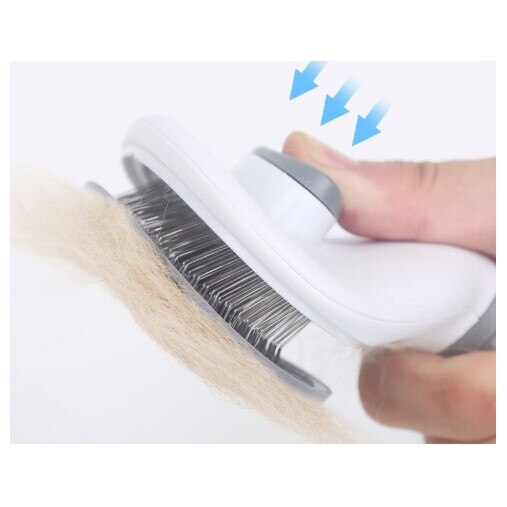 Perie pentru animale, indepartare par cu un clic, 2 in 1, pentru pisici ...