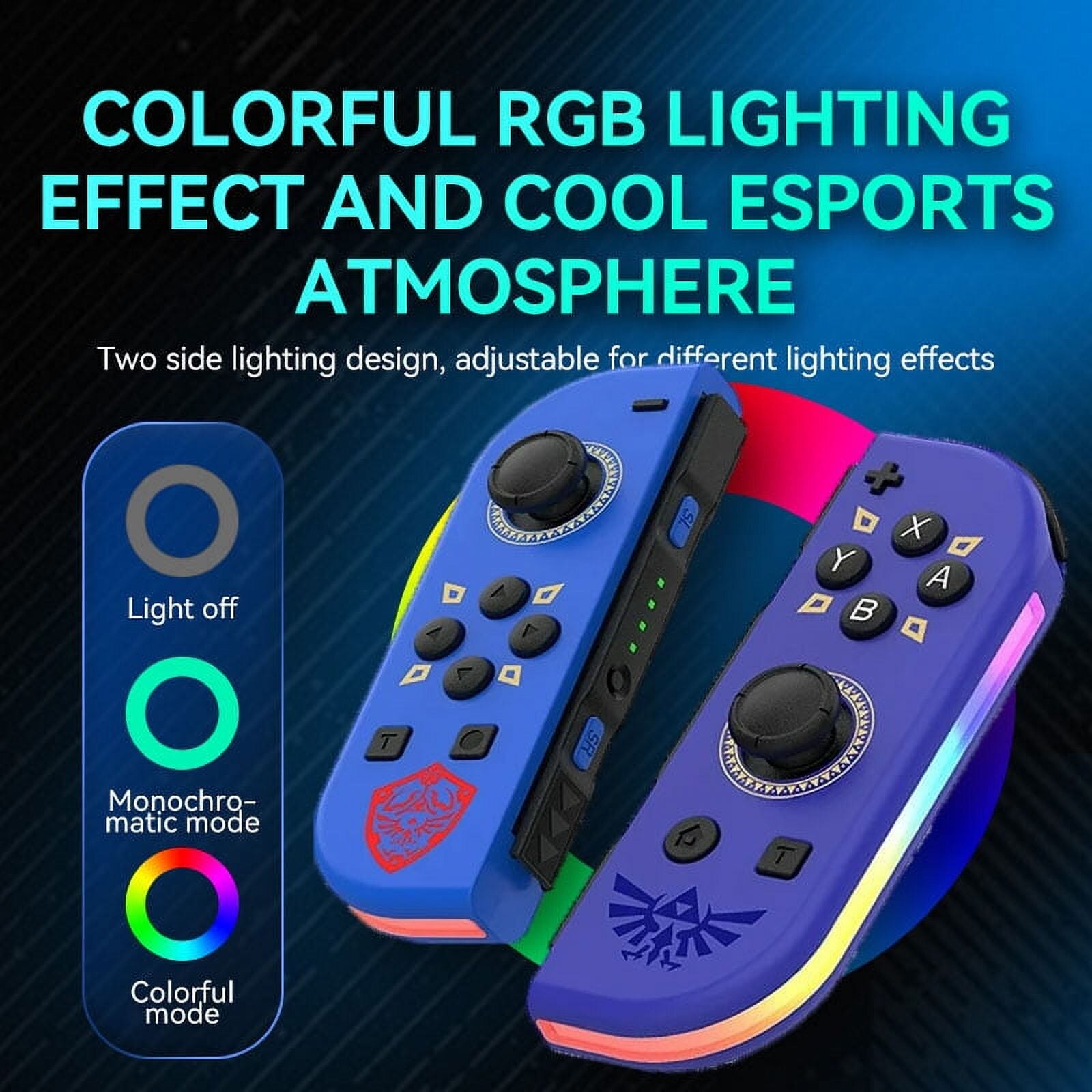 Безжичен контролер Joy Cons за Nintendo Switch, резервни контролери L/R ...
