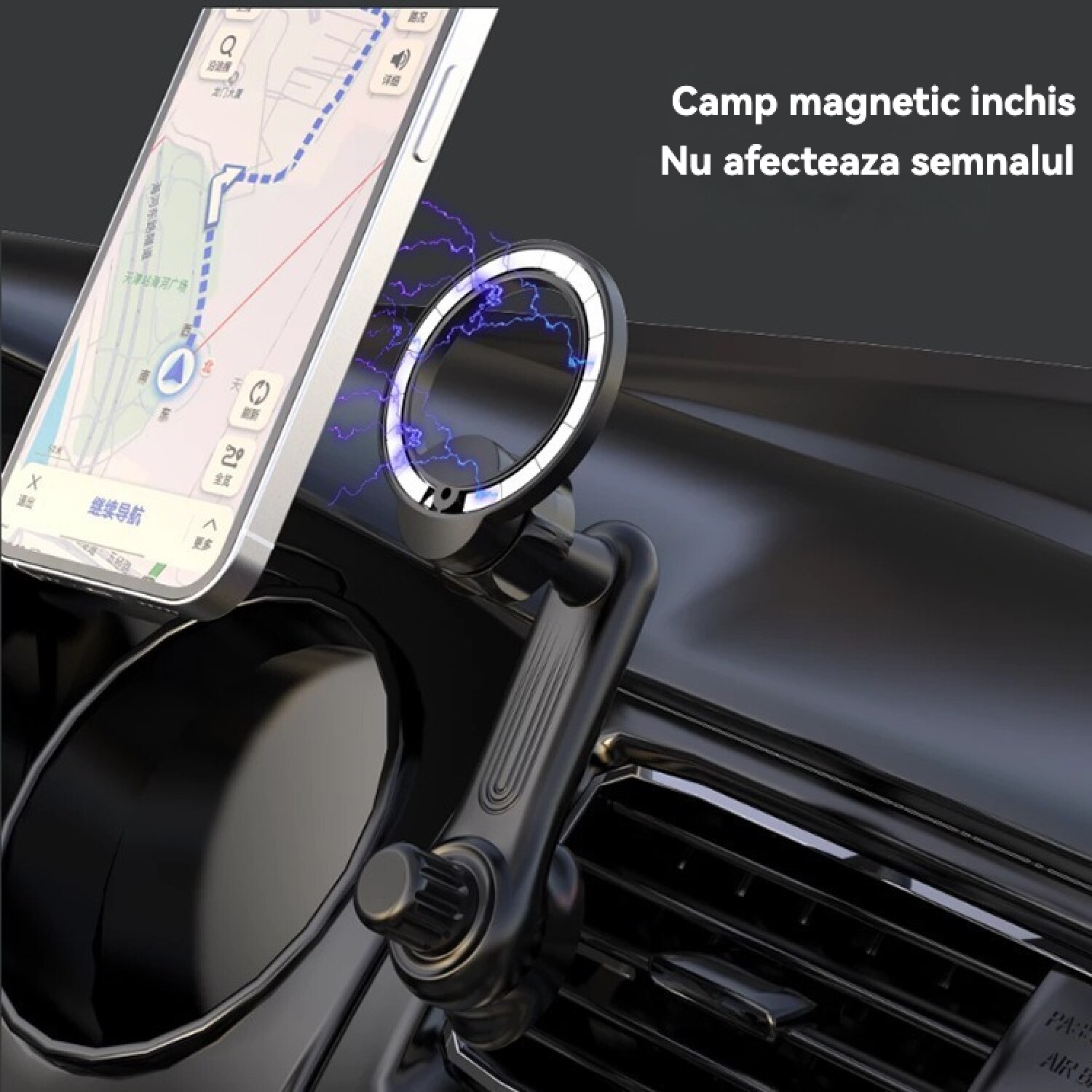 Suport magnetic pentru masina pentru telefon, Suport pentru grila de ...