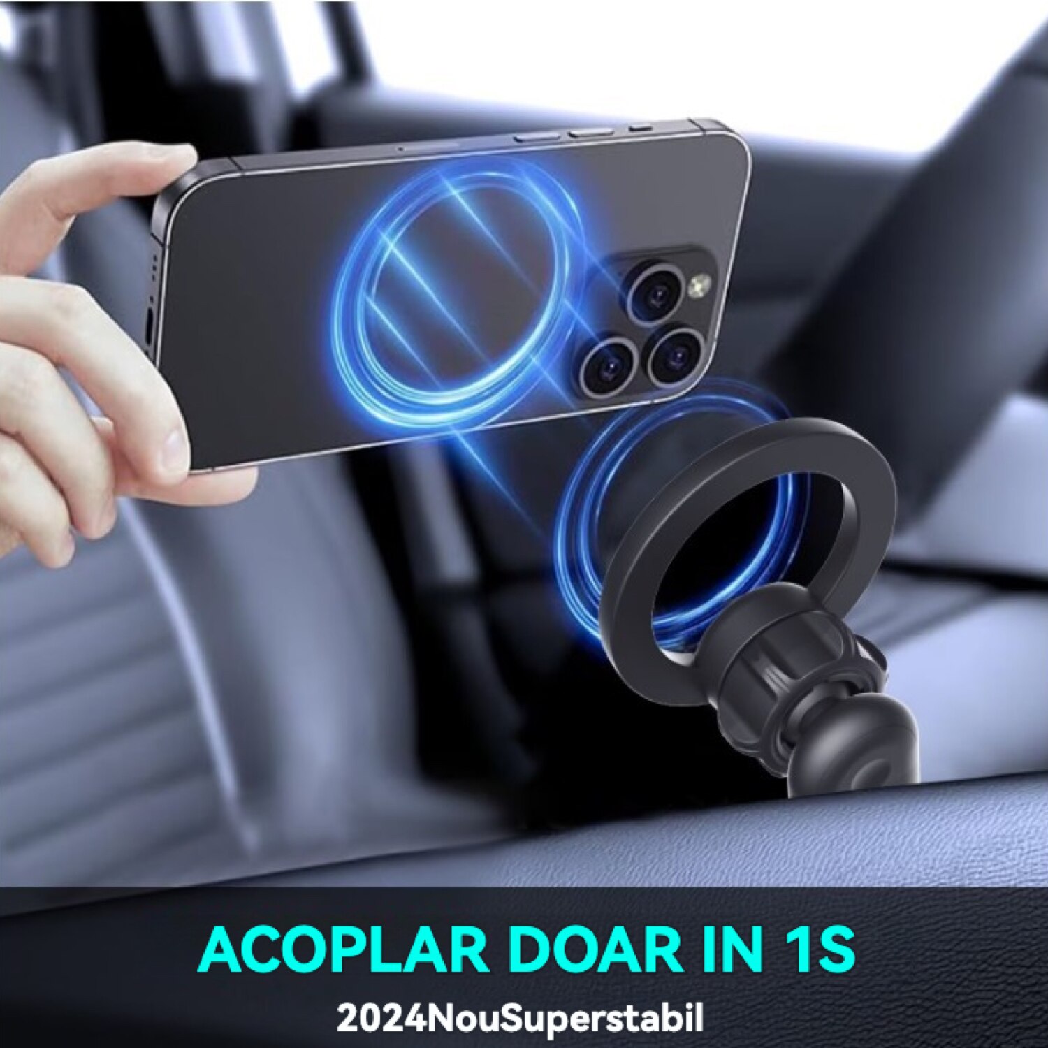 Suport magnetic pentru masina pentru telefon, Suport pentru grila de ...