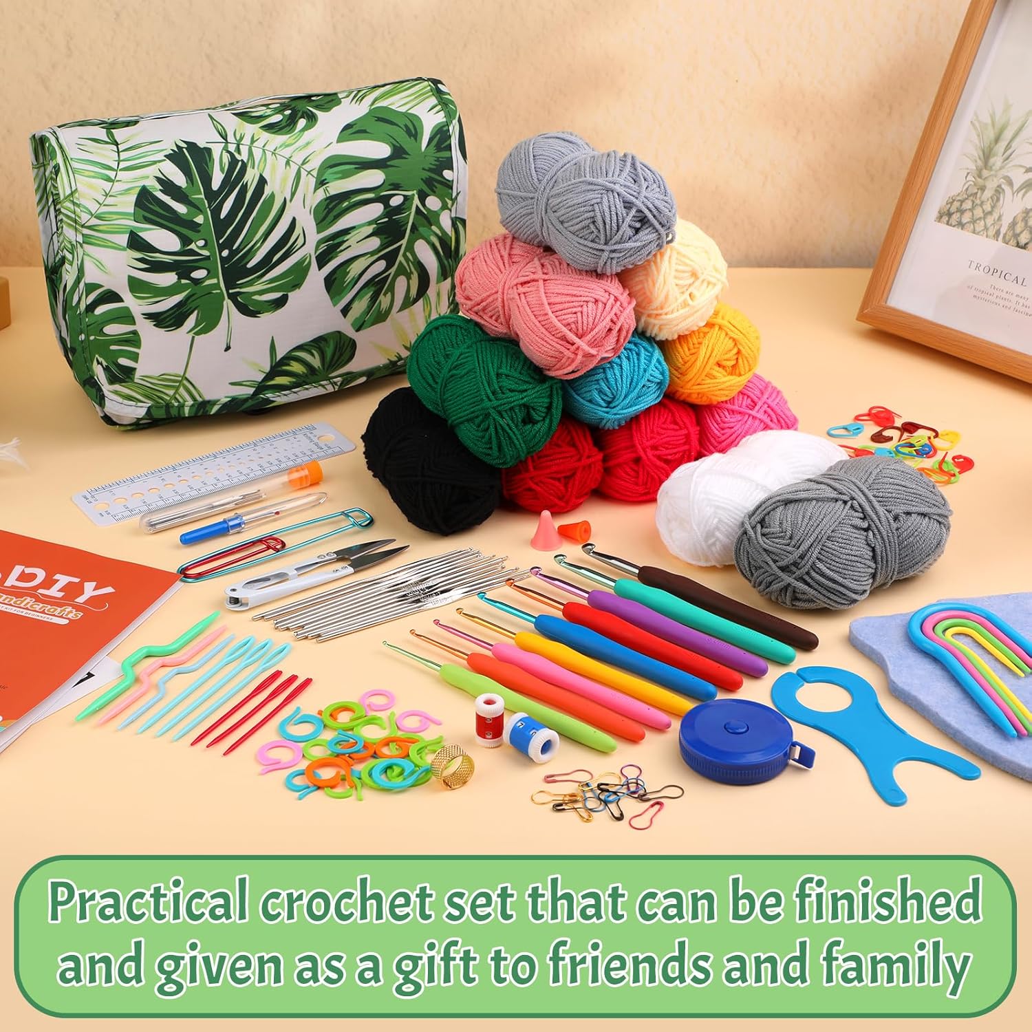 Set de crosetat, EXCITAT®, 117 Piese, Crosetat si bricolaj pentru ...