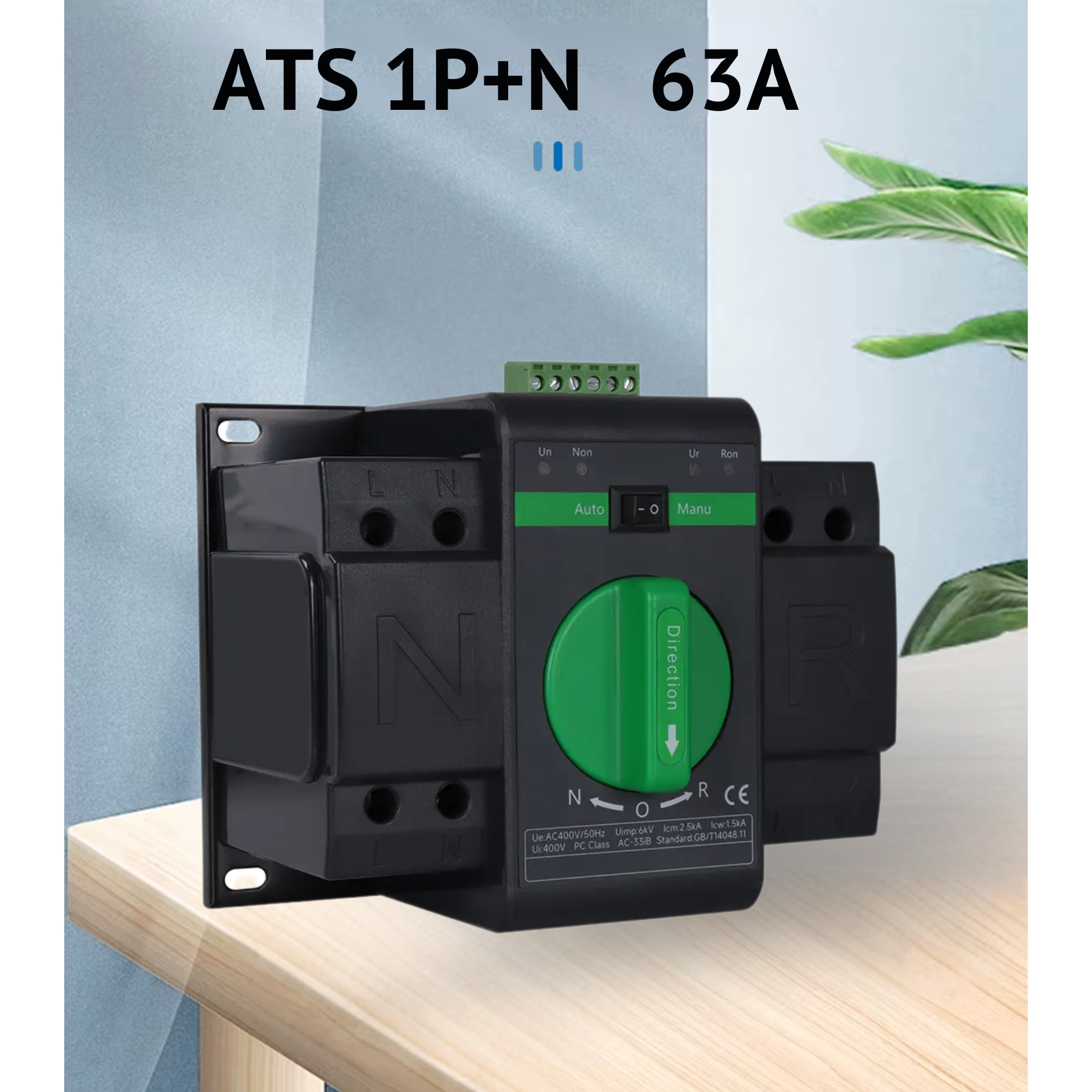 Comutator de transfer automat monofazic 2P retea sau sursa auxiliara ...