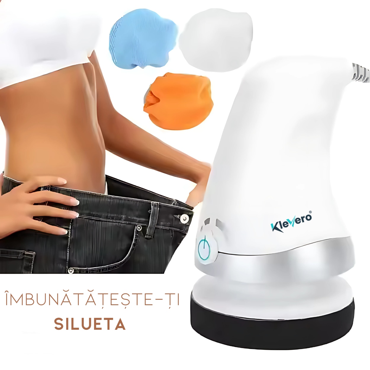 Aparat de masaj anticelulitic Klevero® profesional, 3 perne lavabile ...
