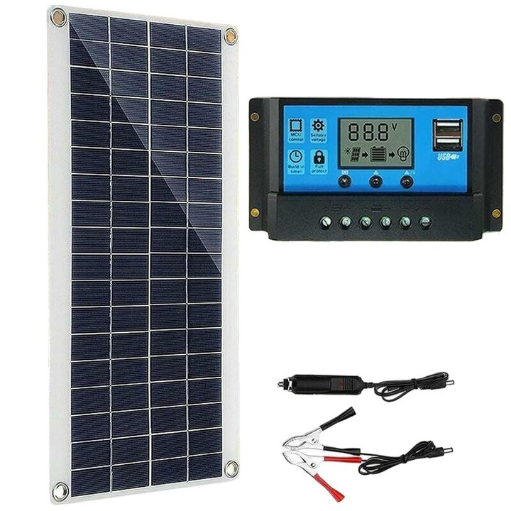 Panou solar 300W, Cozevdnt, eficienta mare, 12V, set cu controler de ...