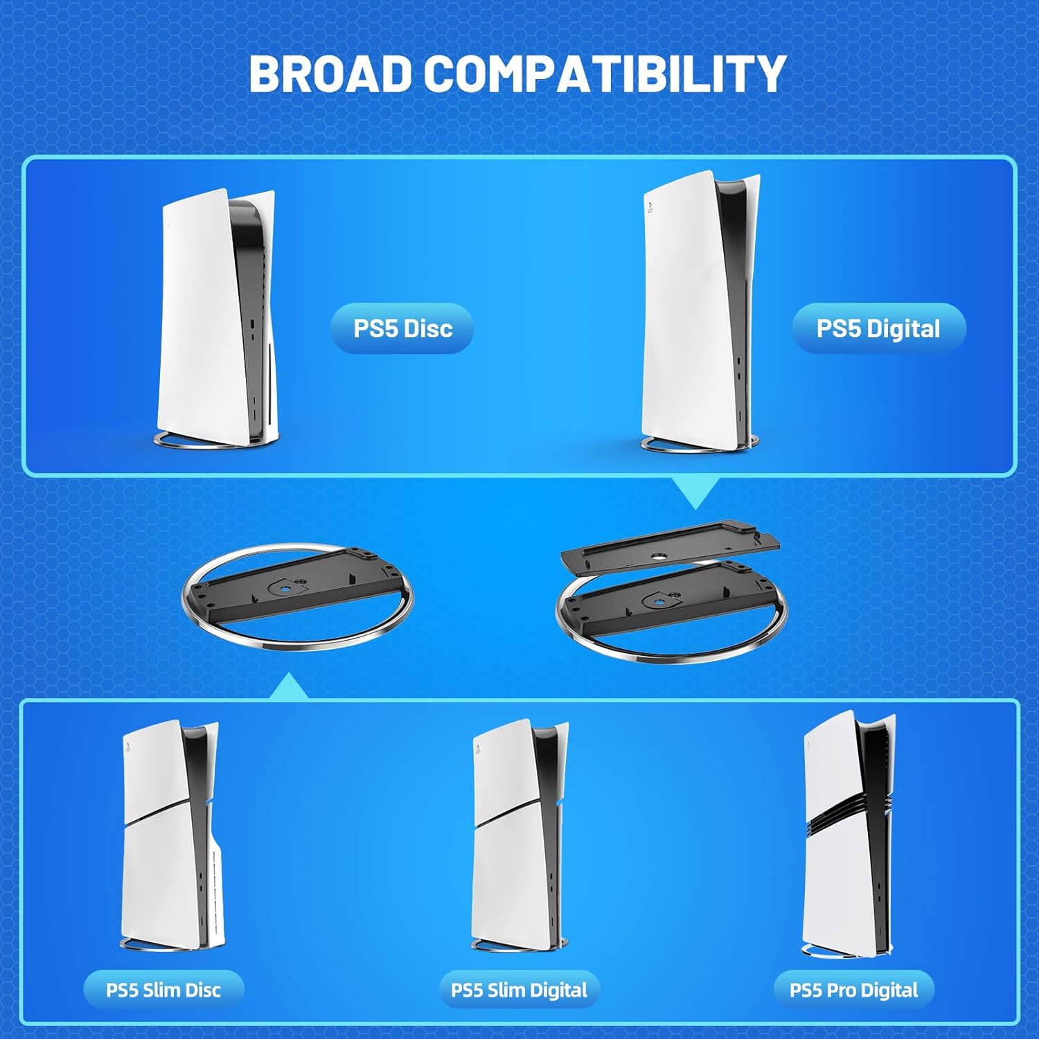 Compatibil cu suport vertical PS5/PS5 Pro/PS5 Slim pentru console de ...