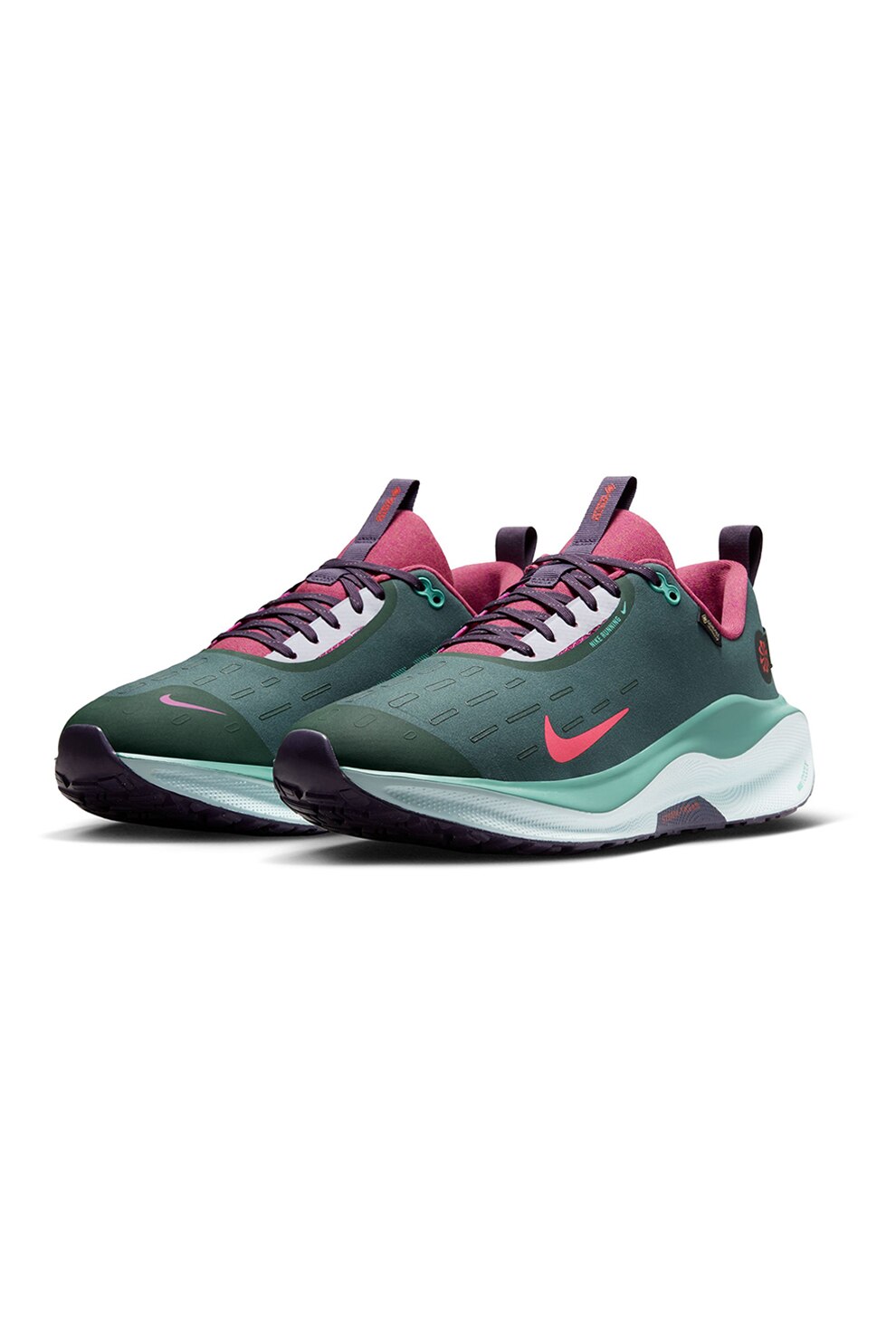 Nike, Pantofi cu logo pentru alergare Infinity Run 4, Verde padure, 7 ...