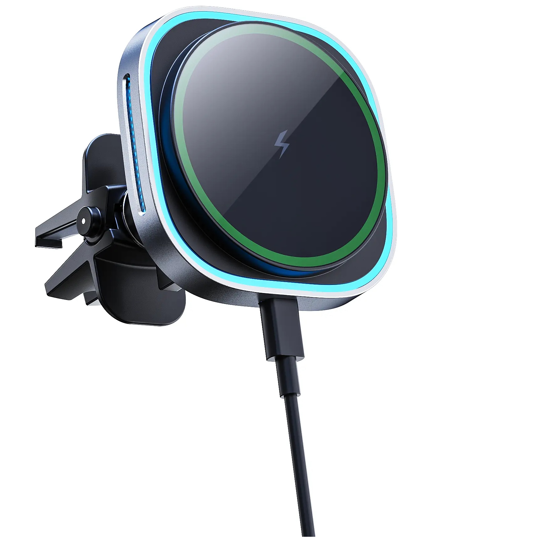 Incarcator MagSafe wireless pentru masina, Ideas4Comfort, fixare in ...