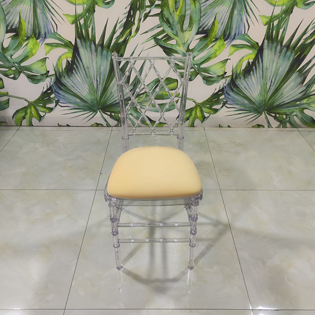 Set Scaune Chiavari, Enforose, material rezistent, gri/bej, usor de ...