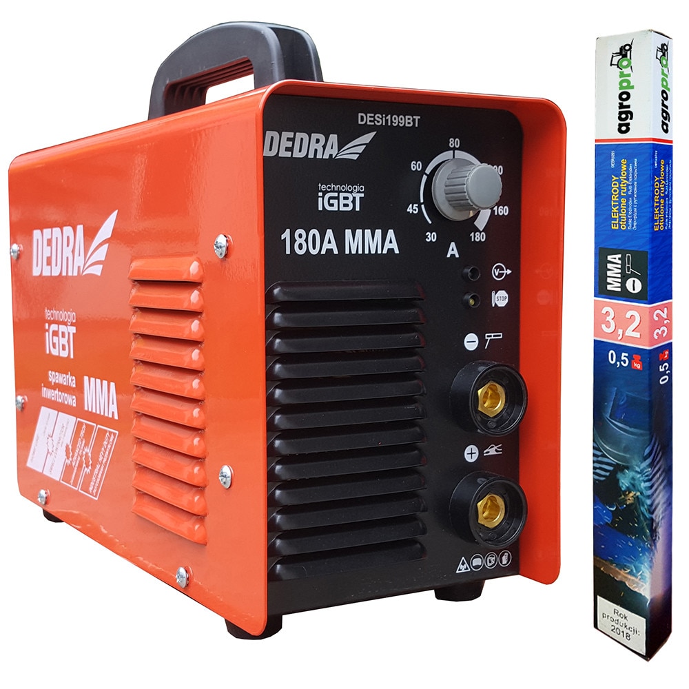 Pachet aparat sudura Profesional Dedra DESI 199BT 180A MMA tehnolgie ...