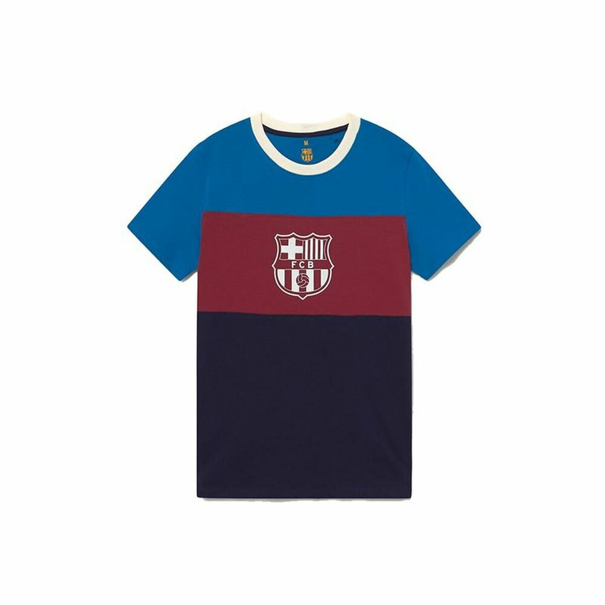 Tricou de fotbal pentru copii, F.C. Barcelona, Bumbac, Multicolor, 128 ...