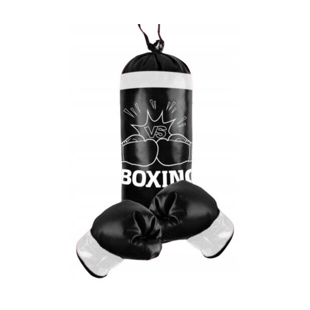 Sac de box cu manusi Norimpex, negru/alb - eMAG.ro