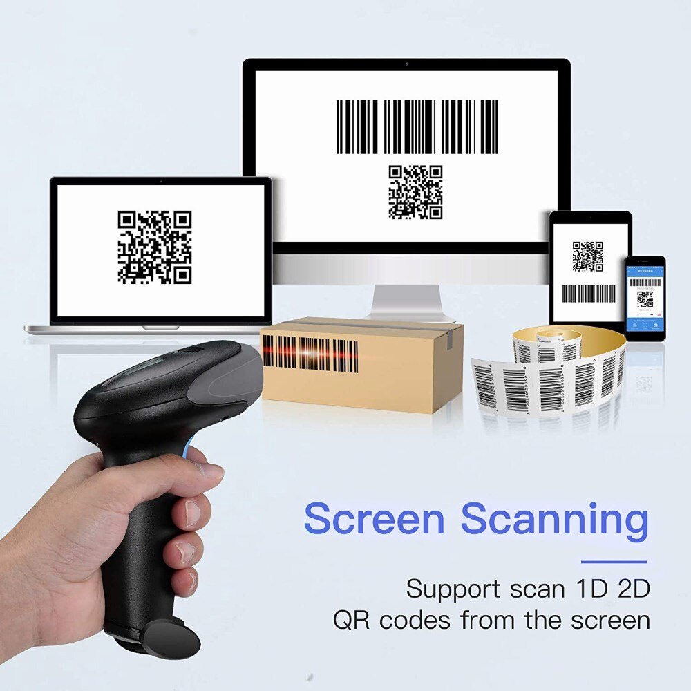 Cititor/Scanner coduri de bare cu laser, Noonedibs, WJ13, 1D, 2D ...