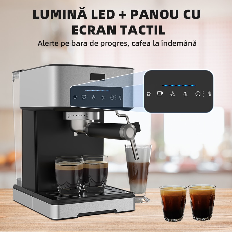 Espresso manual, 3 trepte de temp, Capsule Nespresso/cafea macinata/pad ...