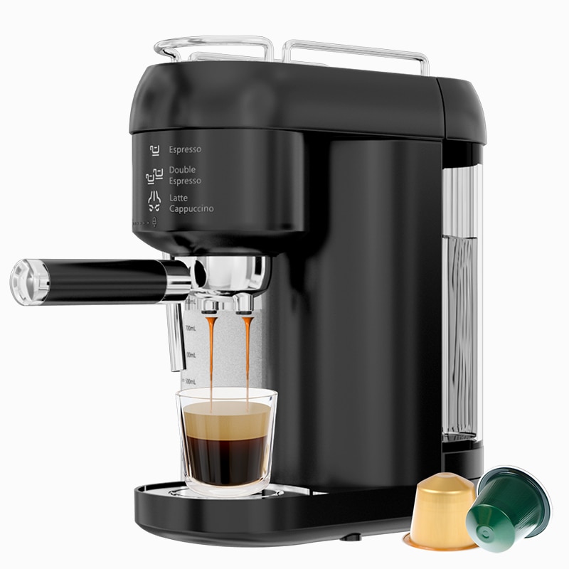 Espressor manual, Cappuccino cu un singur clic, Spuma de lapte automata ...