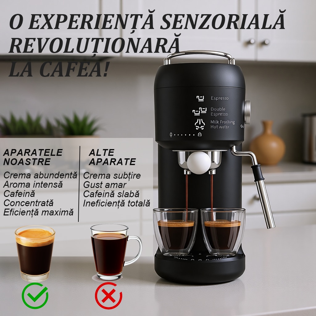 Espressor manual, Suprimare automata a presiunii, Ventuze fixe, Sistem ...