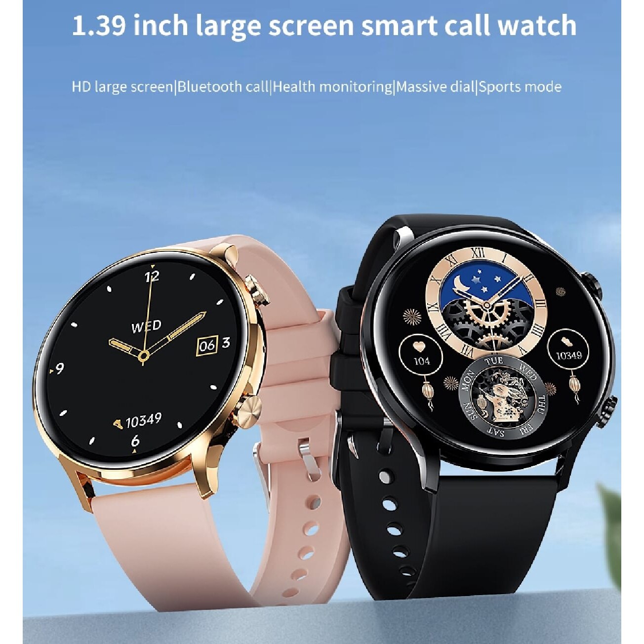 Smartwatch MULLER, ecran HD 1.39", monitorizare oxigen, ritm cardiac ...