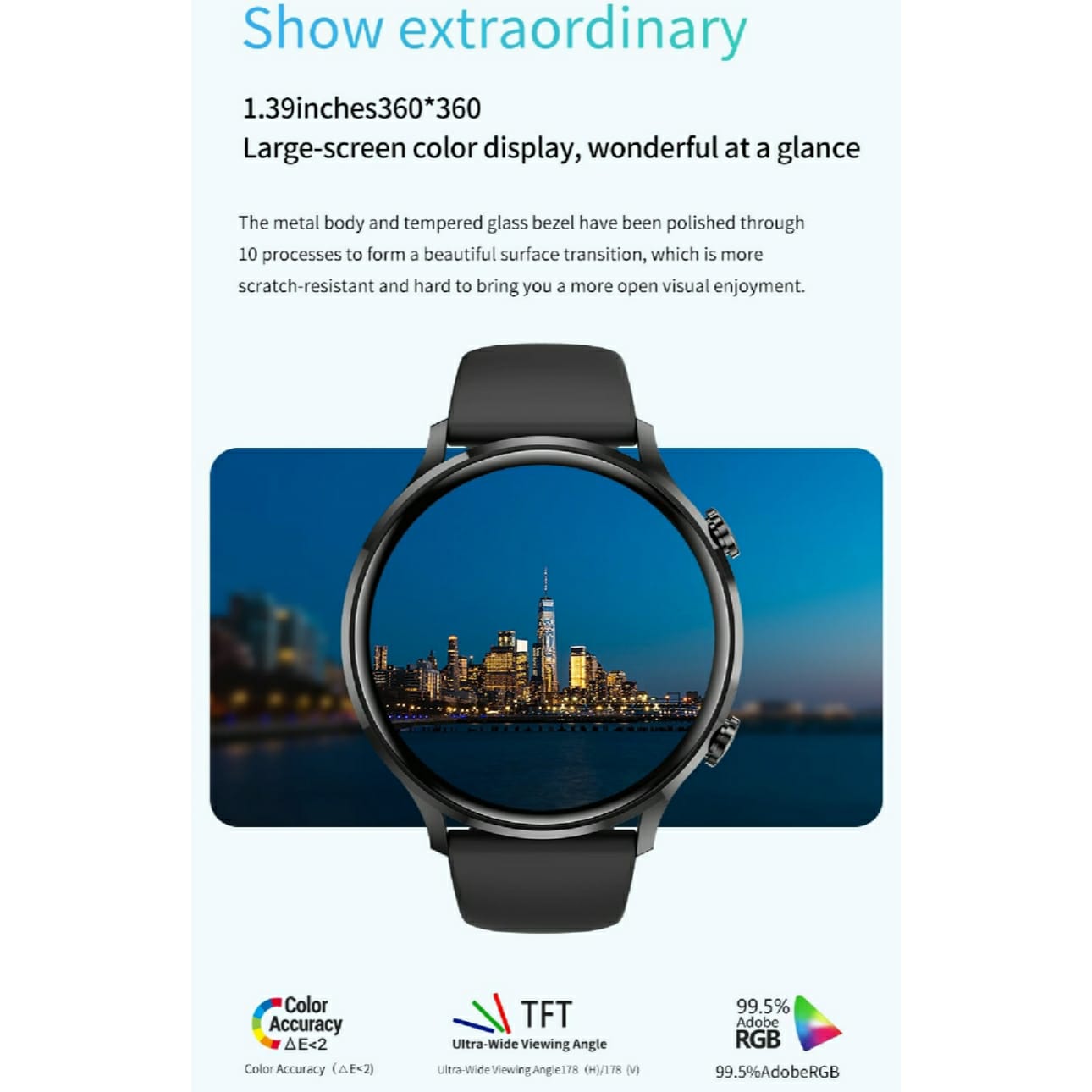 Smartwatch MULLER, ecran HD 1.39", monitorizare oxigen, ritm cardiac ...