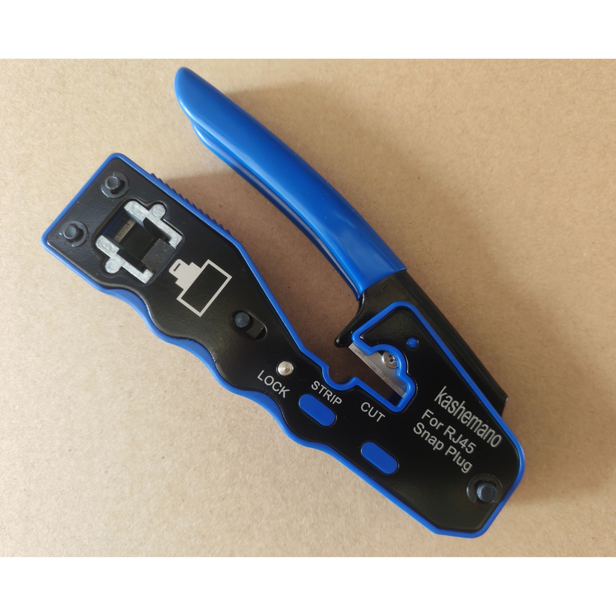 Set clesti RJ45, kashemano, unelte de crimpare, 50 conectori Cat6 ...