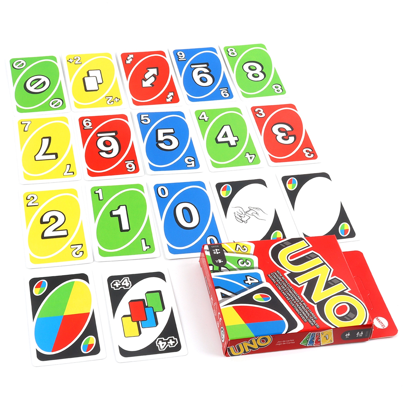 Set carti de joc WILD UNO, Joc de societate UNO, 2-10 jucatori, 7 ani+ ...