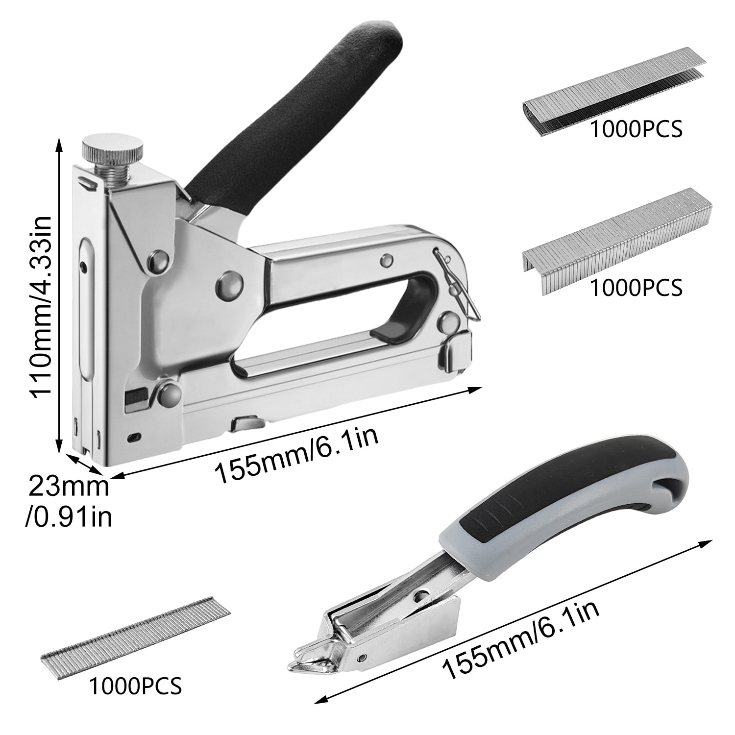Pistol de capsat 3-in-1, Taipintee, ajustare manuala a puterii, 2000 ...