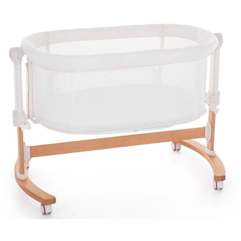 Patut bebe Petite&Mars Glory 2in1, alb, cu functie de leagan ...