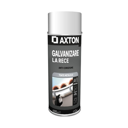 Spray Axton, galvanizare la rece, pentru metal, transparent, mat, 400 ...