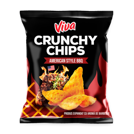 Viva crunchy chips cu aroma de barbeque 100g - eMAG.ro