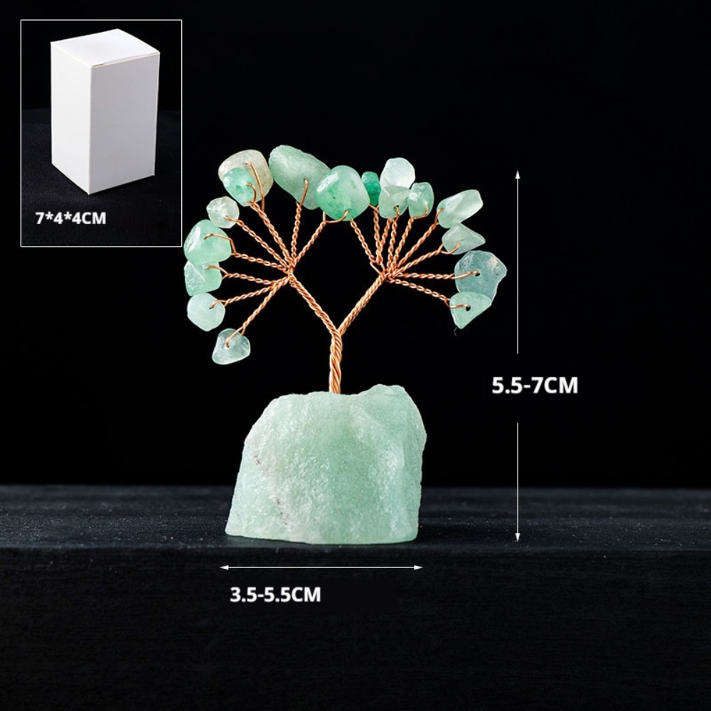 Copac de cristal decorativ, cristale verzi, 5.5-7cm - eMAG.ro