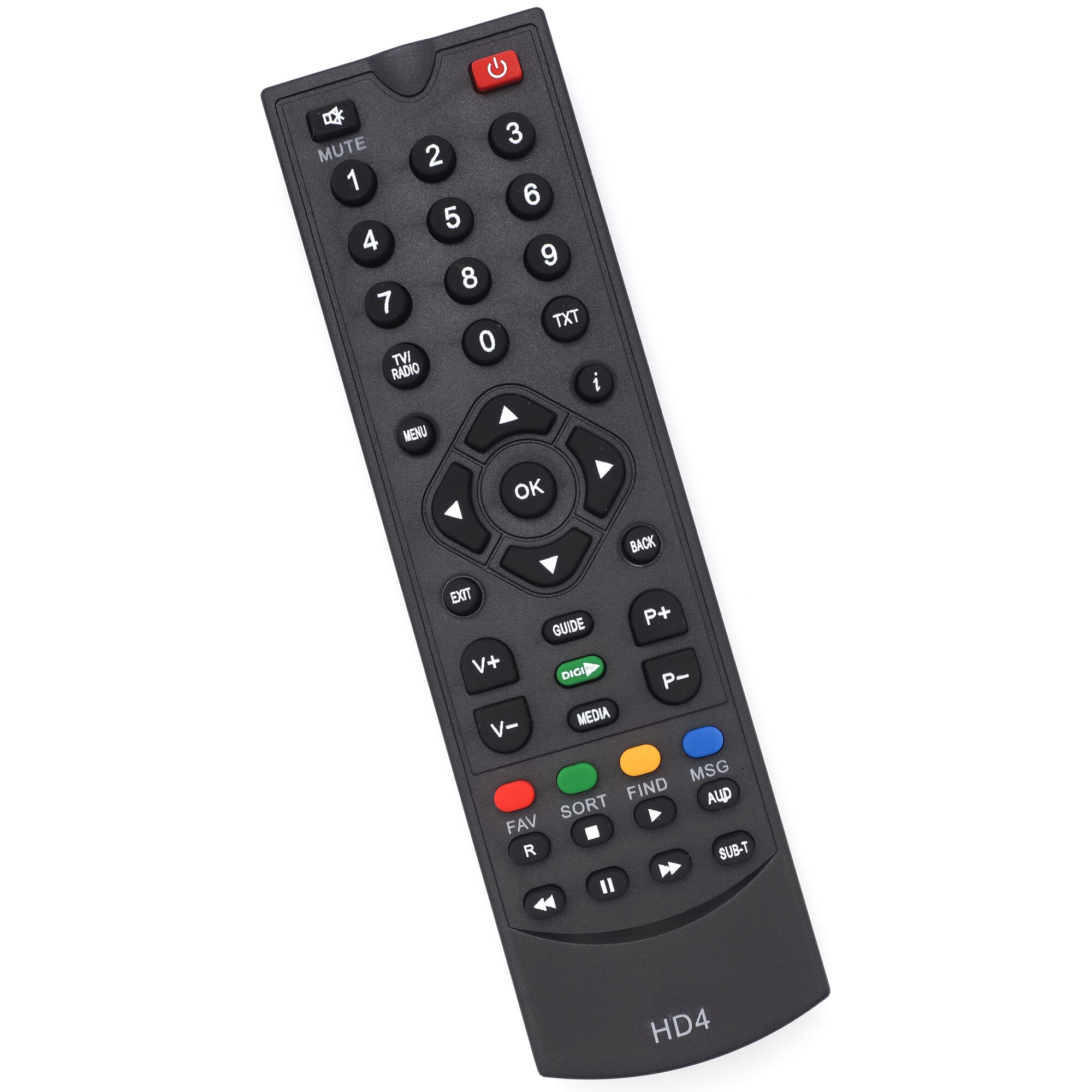 Telecomanda Compatibila decodor Digi HD4, Parasource®, neagra, baterii ...