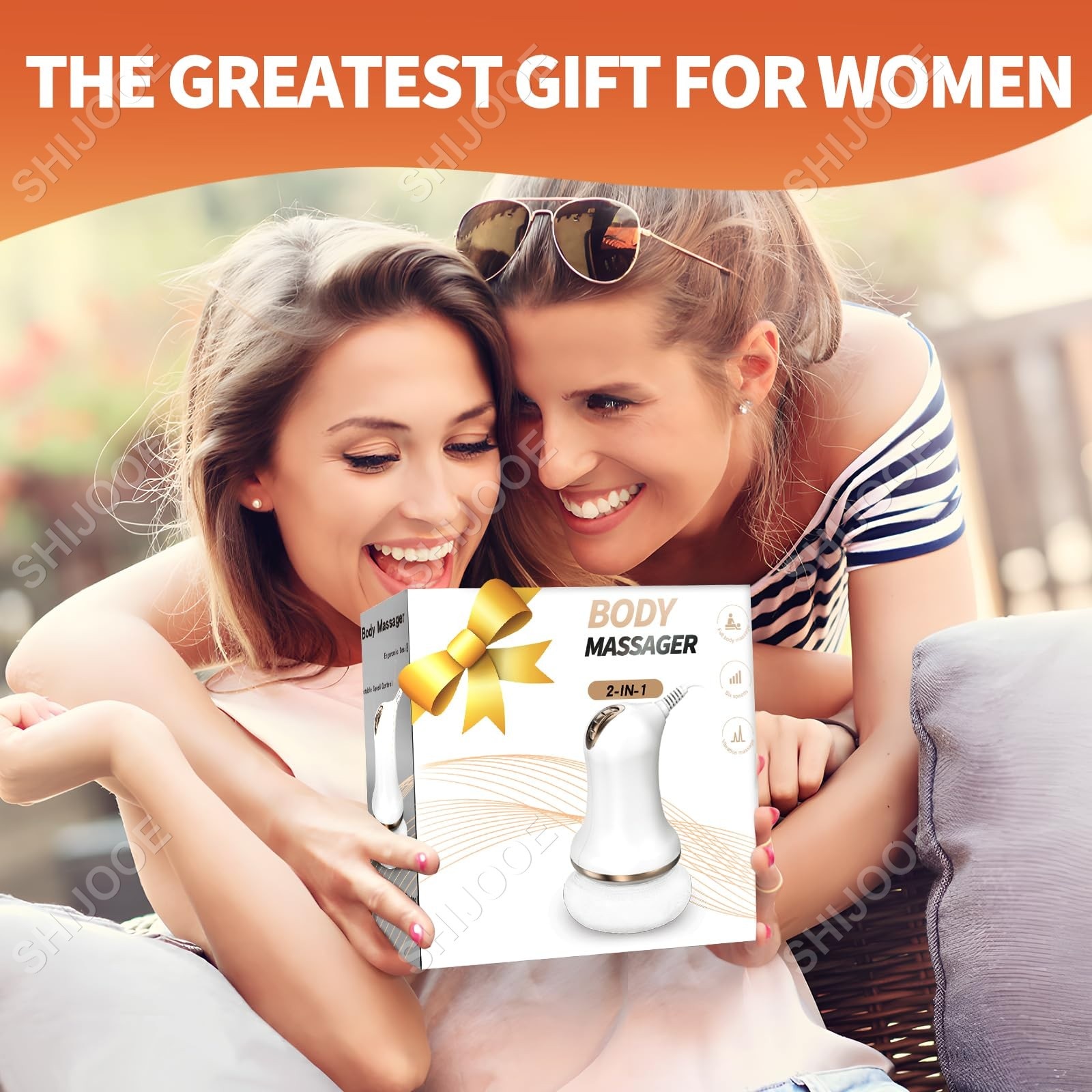 Aparat de masaj profesional anticelulitic，SHIJOOE®，Cu 4 capete de masaj，cu 3 tampoane ...