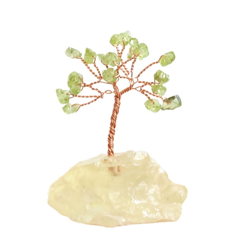 Copac din cristale, decorativ, 5-8 cm, cu baza din citrin, simbol al ...