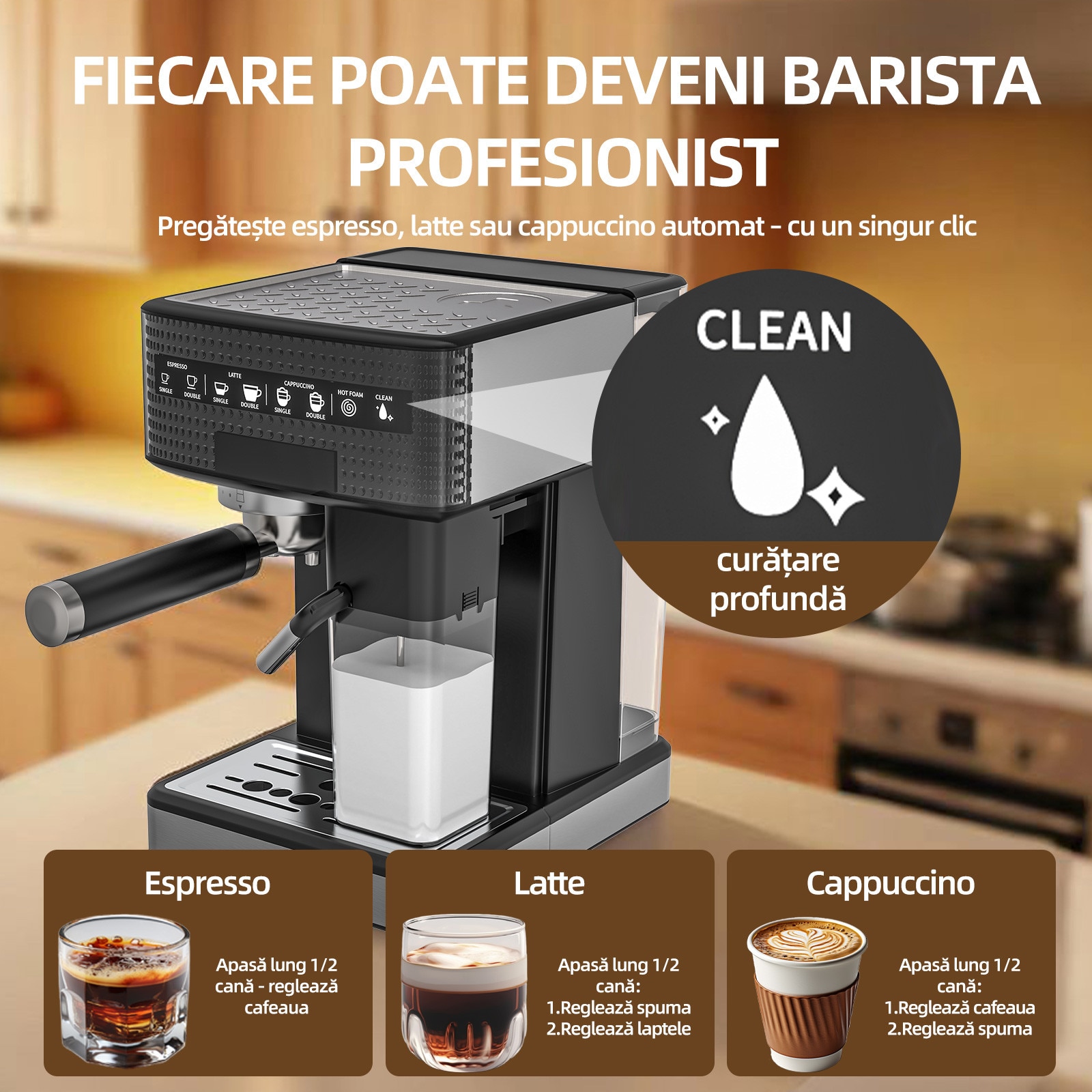 Masina de espresso manuala 3 in 1 Exploara seria TC51F+, Recomandari ...
