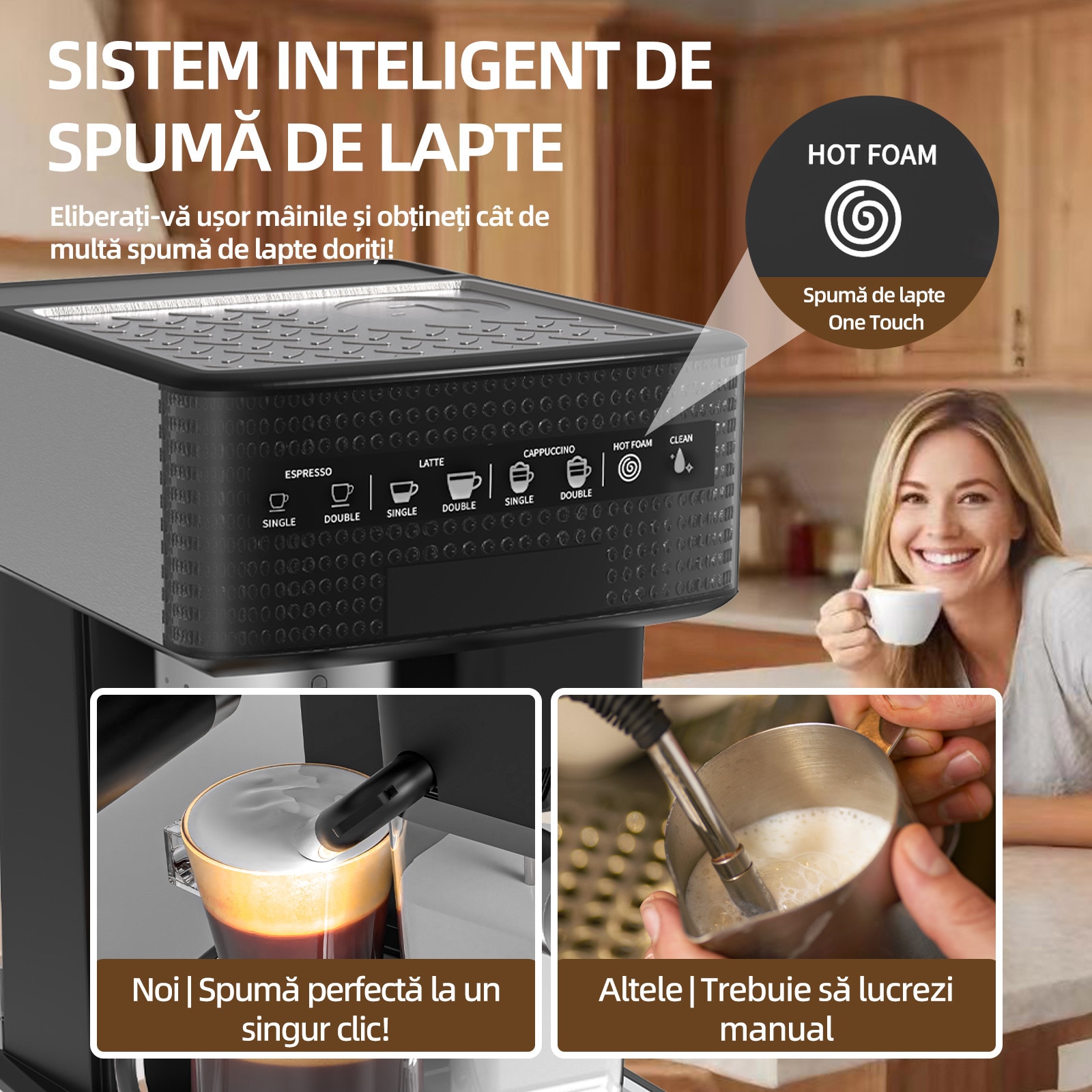 Masina de espresso manuala 3 in 1 Exploara seria TC51F+, Recomandari ...