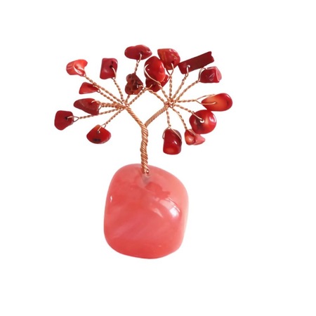 Copac de cristal decorativ, cristale rosii, 5-8 cm - eMAG.ro